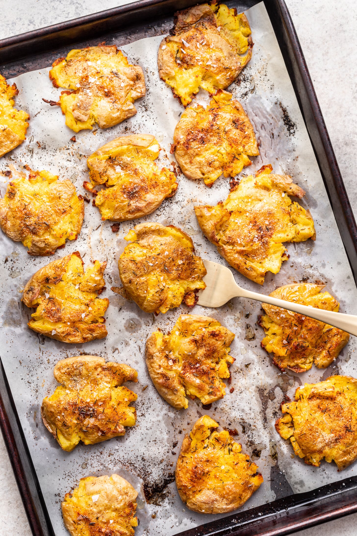 Crispy Baby Yukon Gold Smashed Potatoes - Life is but a Dish
