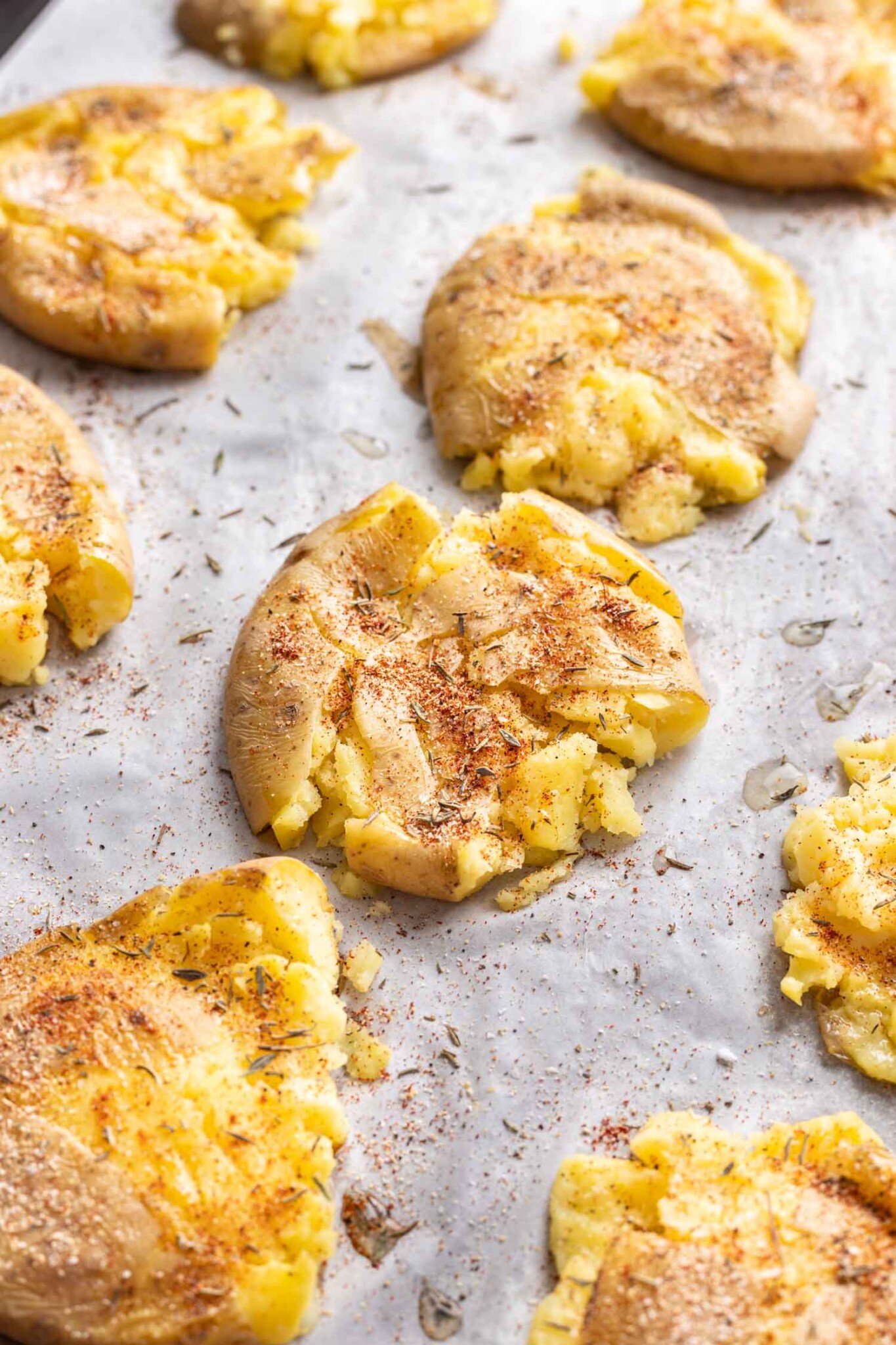 Crispy Baby Yukon Gold Smashed Potatoes - Life is but a Dish