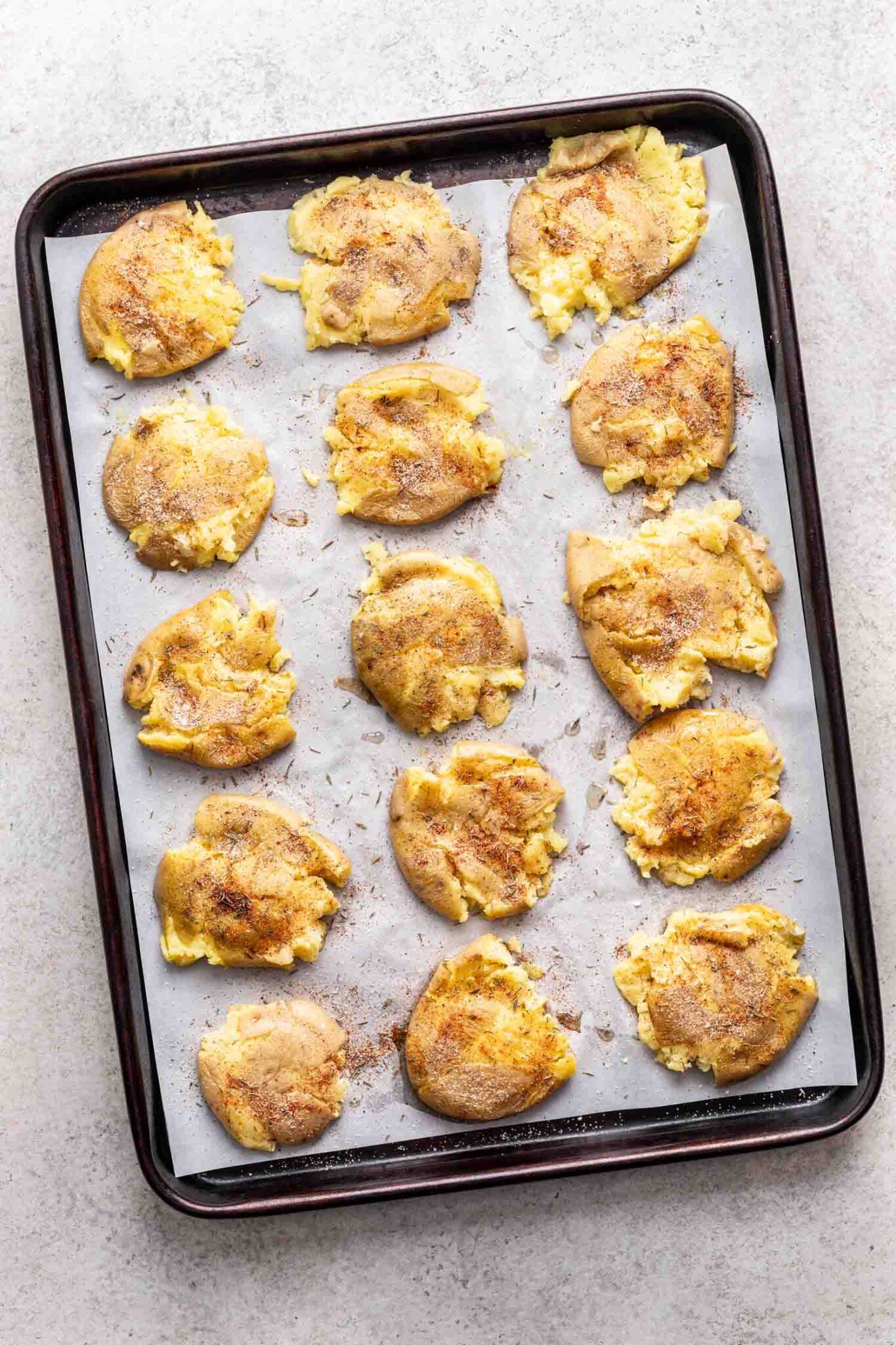 Crispy Baby Yukon Gold Smashed Potatoes - Life is but a Dish
