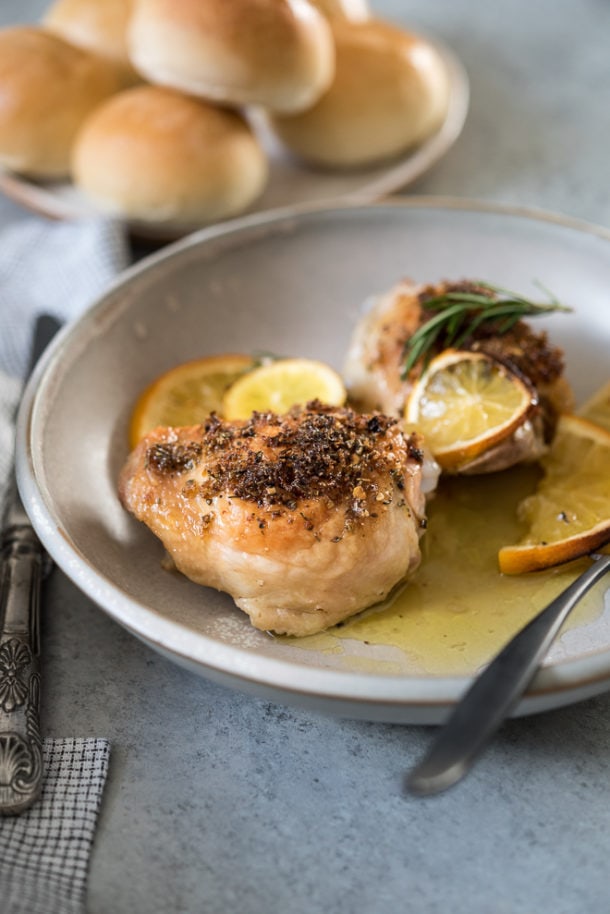Citrus Baked Chicken Thighs by Life is but a Dish