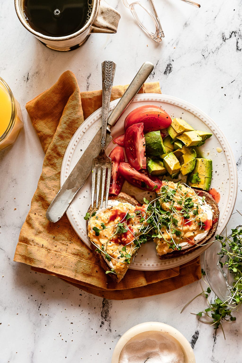 15 Minute Open Face Breakfast Sandwich - Life is but a Dish