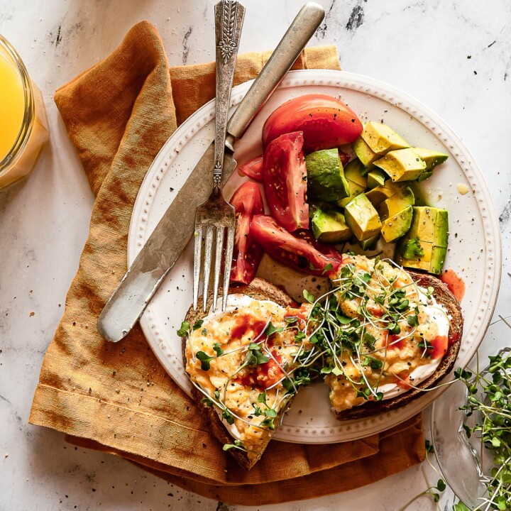 15 Minute Open Face Breakfast Sandwich - Life is but a Dish