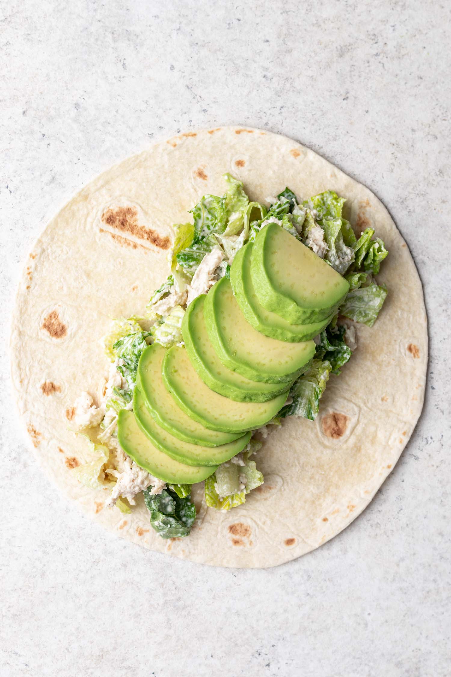 Shredded Chicken Avocado Caesar Wraps - Life is but a Dish