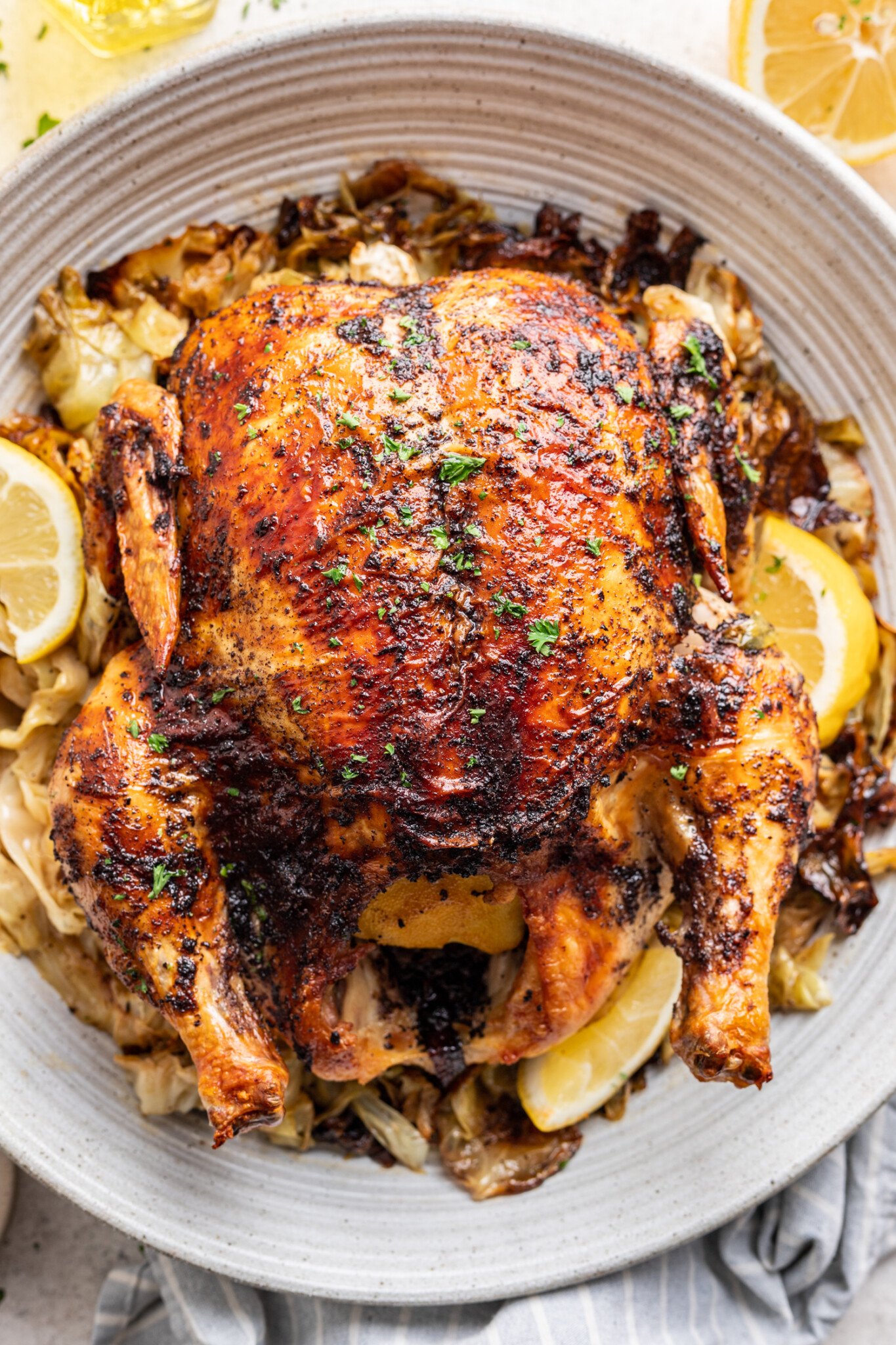 Lemon Sumac Roast Chicken With Cabbage - Life is but a Dish